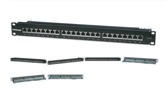 Intellinet patch panel FTP Cat6 24-port 1U 19″ shielded – PC MARKET d.o.o.