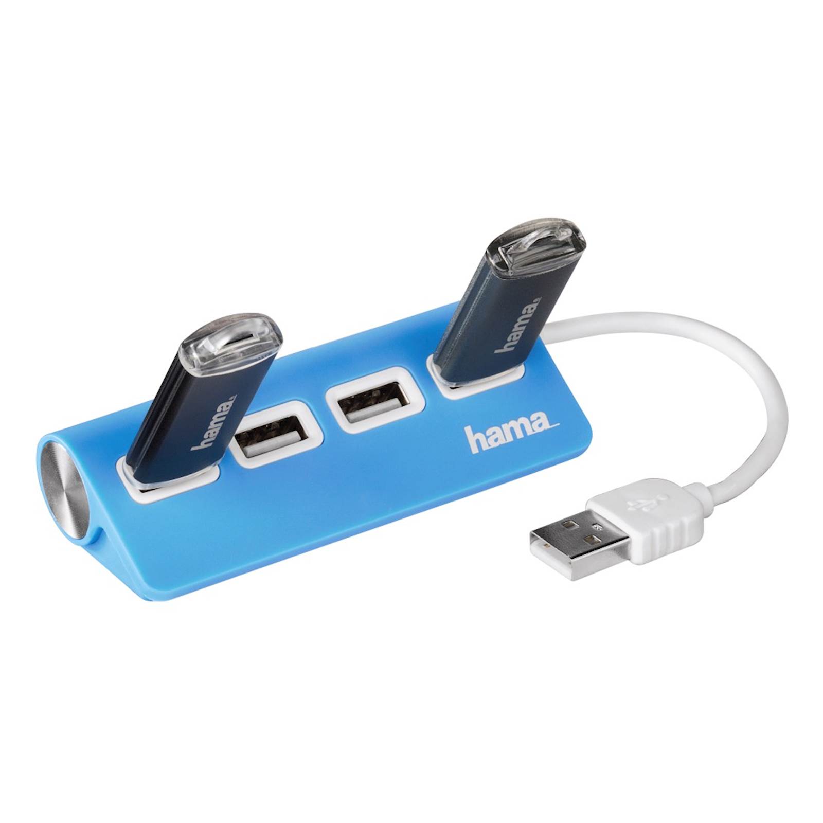 USB HUB HAMA 2.0, 1:4, BUSPOW, PLAVI – PC MARKET d.o.o.