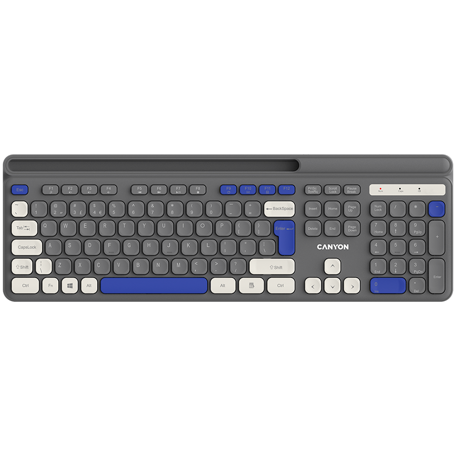 CANYON keyboard HKB-W03 EN/AD AAA Wireless Grey - PC MARKET d.o.o.